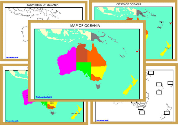 Montessori Oceania Geography Maps – The Learning Ark